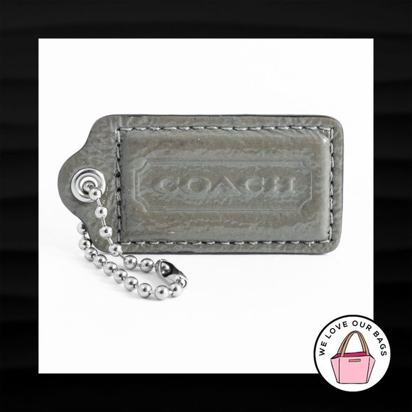 Coach | Accessories | 25 Coach Grey Gray Patent Leather Key Fob Bag ...